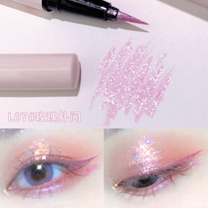 Shiny Diamond Eyeliner Pen Pink Highlighter Brightening Light Pearl ...