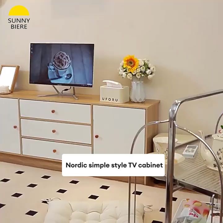 TV cabinet TV Rack modern simple combination small apartment Nordic ...