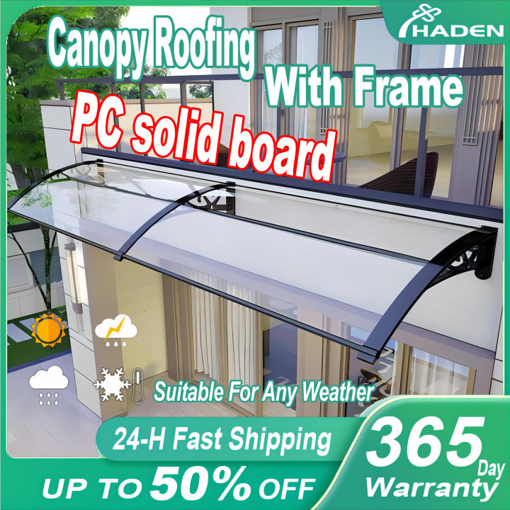 HADEN Canopy Roofing With Frame Multipurpose Awning Canopy With Bracket ...