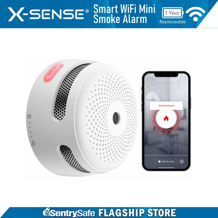 X-SENSE Smart Wi-Fi Connected Mini Photoelectric Fire Smoke Alarm with ...