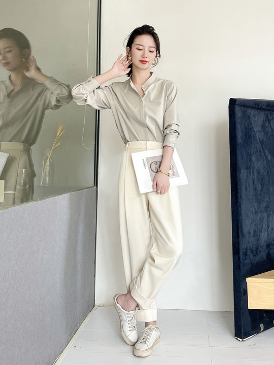 JAJP | Bộ Áo Sơ Mi và Quần Dành cho Phụ Nữ Sang Trọng, Thanh Lịch ...