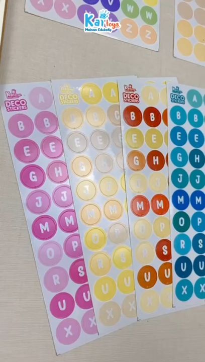 Stiker Deco Warna Warni Aesthetic / Sticker Bulat Color Pastel Tones ...