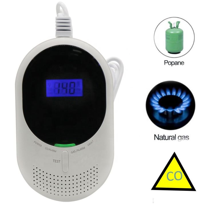 Home Security Carbon Monoxide Smoke Alarm Detector CO Gas Sensor ...