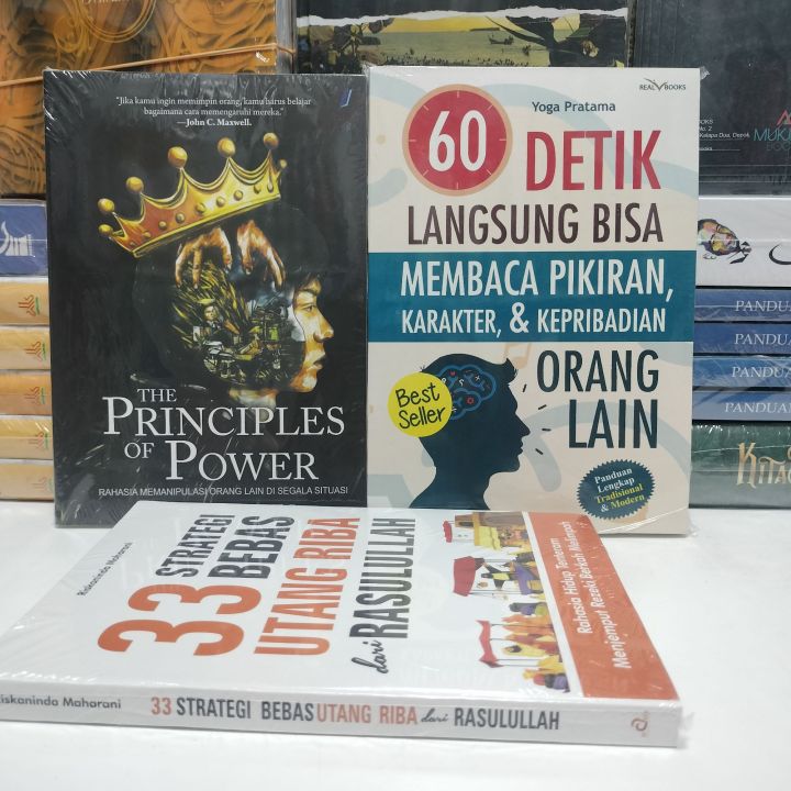 Paket 3 buku the principles of power, 60 detik langsung bisa membaca pikiran karakter dan ...