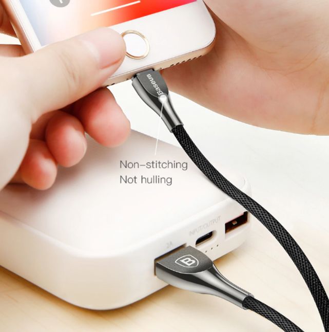 BASEUS 1M Mageweave Zinc Alloy Lightning USB-A To IP 2A Data Cable ...