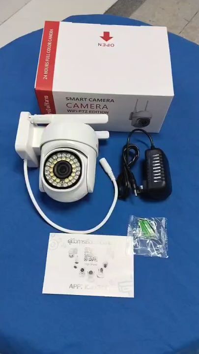 HOME MALL 5G-i8 8MP กล้องวงจรปิดกันน้ำไร้สาย รุ่นFULL Color Wifi PTZ ...