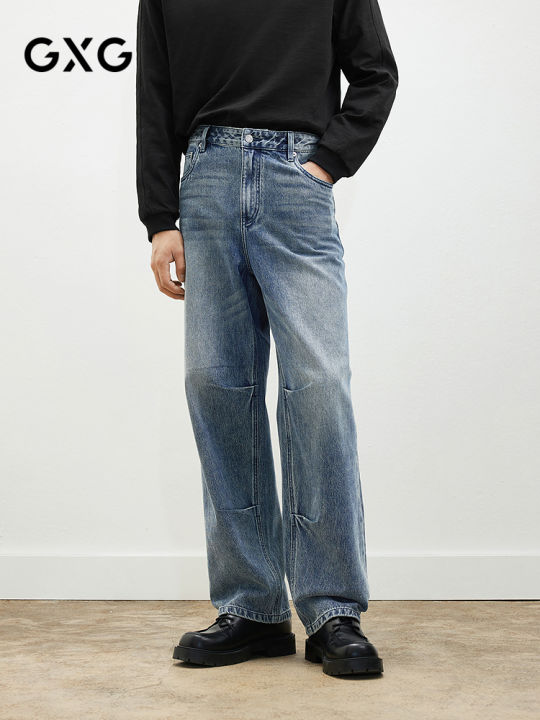 GXG | Quần Jeans Rách Phong Cách Đơn Giản Casual Dài Phối Nam | Lazada.vn