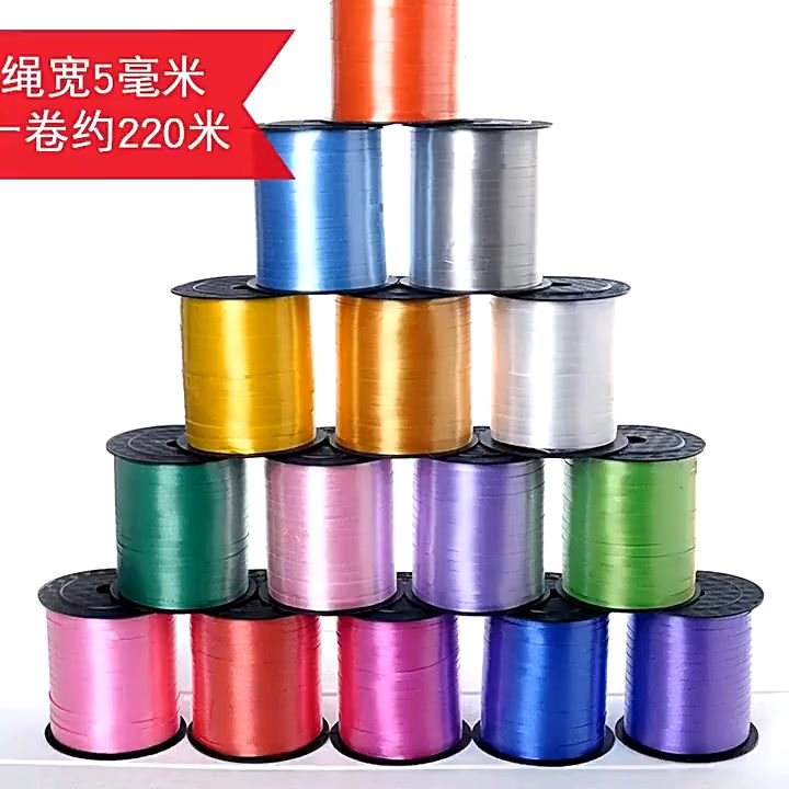 250Yards Roll Plain Ribbon Balloon String Tied Rope Knot Balloon Gift ...