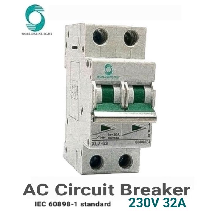 เบรคเกอร์ AC 230V 32A 2P IEC 60898-1 standard | Lazada.co.th