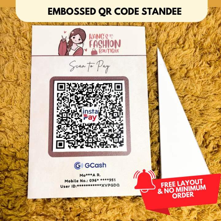 Embossed QR Code Standee | Sintra Board | Lazada PH
