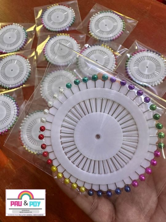 40 PCS Colorful Dressmaker's Pin / Round Head Pin / Pin for Sewing ...