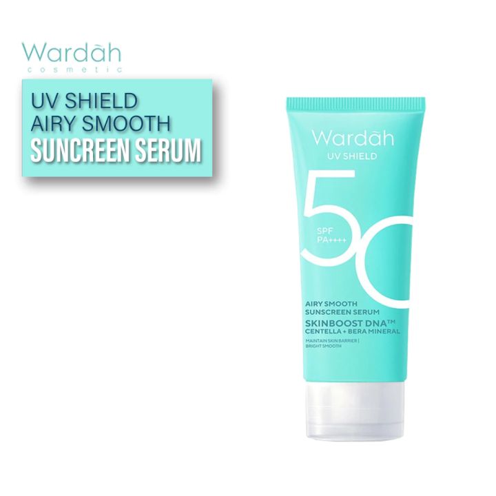 Wardah UV Shield Airy Smooth Sunscreen Serum SPF 50 PA++++ | Netto 25ML ...