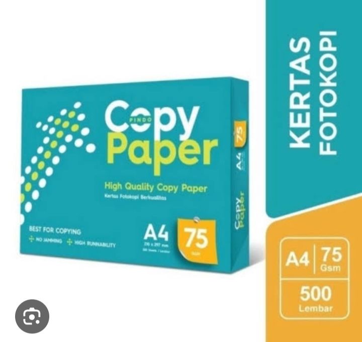 Kertas Hvs A4 75 Gsm Copy Paper 1 Rim Isi 500l Lazada Indonesia