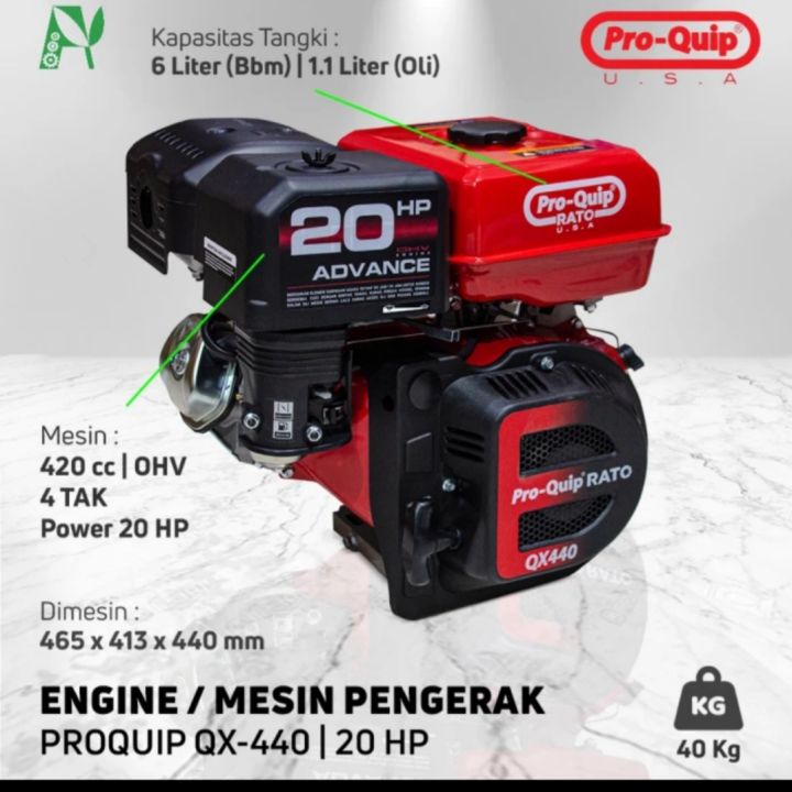 mesin penggerak 4tak 20 hp proquip | Lazada Indonesia