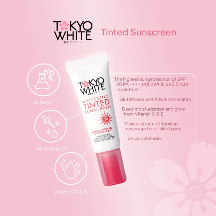 Tokyo White Whitening Tinted Sunscreen SPF 50 PA++++ 30mL | Lazada PH