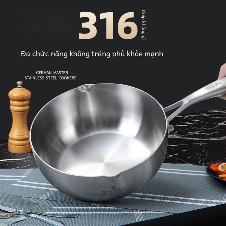 Japanese Style Snow Flat Pot 316 Stainless Steel Thickened Non-stick ...