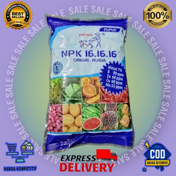 Pupuk NPK 16-16-16 Saprotan Pak Tani Kemasan 1 kg | Lazada Indonesia
