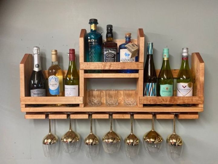 Rak Wine Dan Gelas pesta kayu jati belanda model estetik antik | Lazada ...