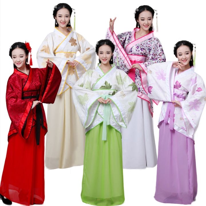Ancient Costume Women's Tang Suit Hanfu Student Formal Double Winding ...
