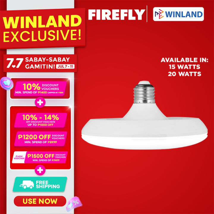 Firefly by Winland Super Bright Energy Saving LED Bulb LED Light UFO ...