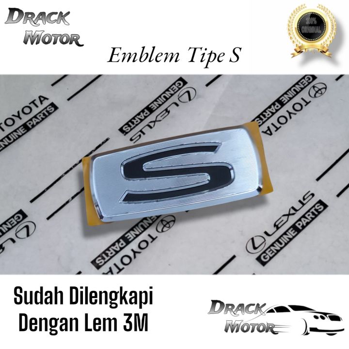 Emblem Tulisan Tipe S Chrome Original Bagasi Belakang Toyota Avanza ...