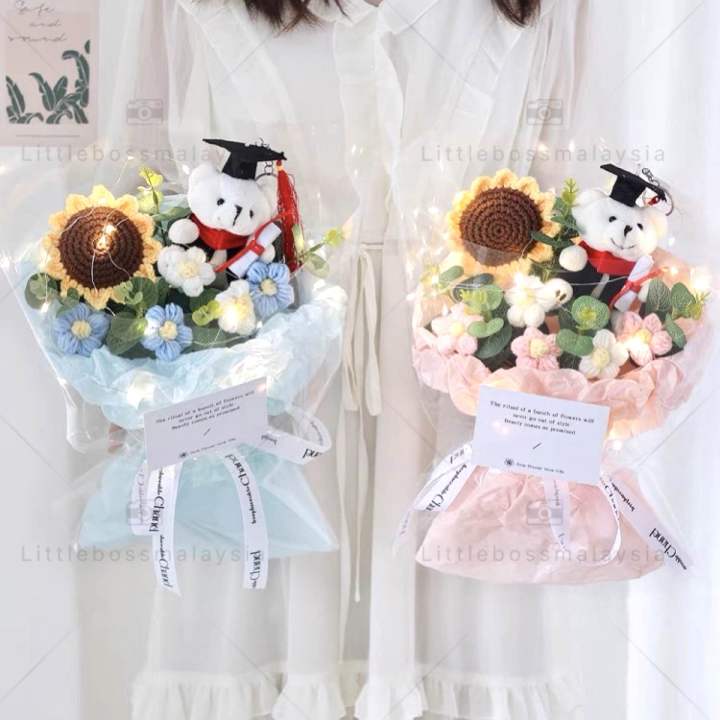 {Handmade} Graduation Knitted Flower/ flower bouquet/ Flower bouquet ...