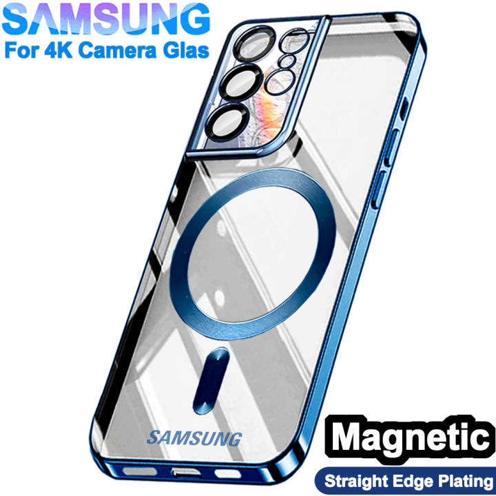 Original Wireless Magnet Plating Cover For Magsafe Case Samsung Galaxy ...