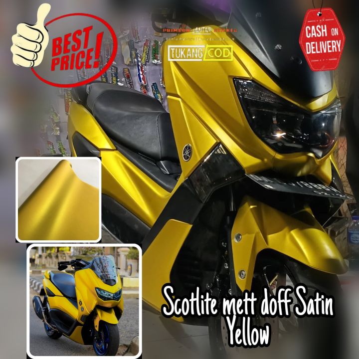 Sticker scotlite kuning metalik doff kualitas premium stiker skotlet ...