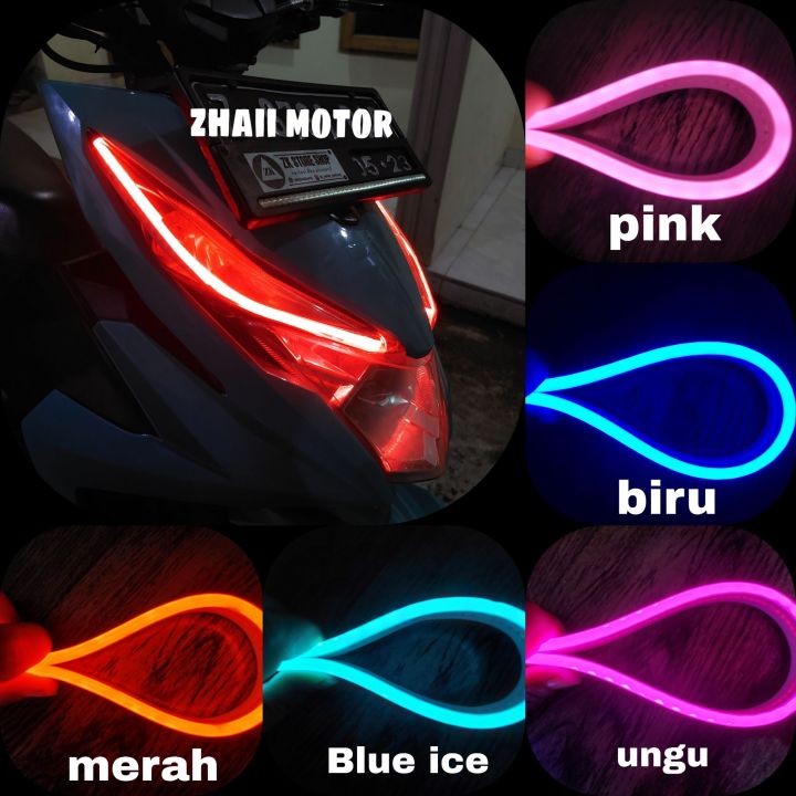 LAMPU ALIS LED DRL 15/30 CM FLEXIBLE VARIASI MOTOR MOBIL NO BINTIK 1 ...