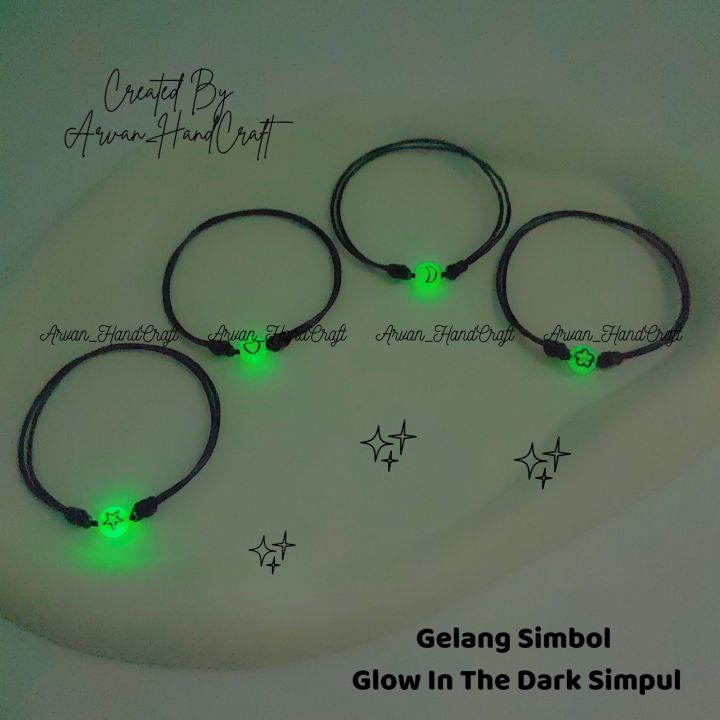 Gelang Glow In The Dark Model Simbol / Gelang Menyala Dalam Gelap ...