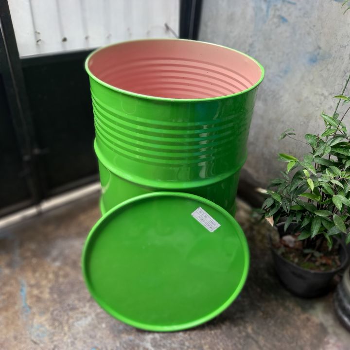 Drum Tong Tempat Sampah Besi 200 Liter Tutup Lebar. Tangki Tandon Toren ...