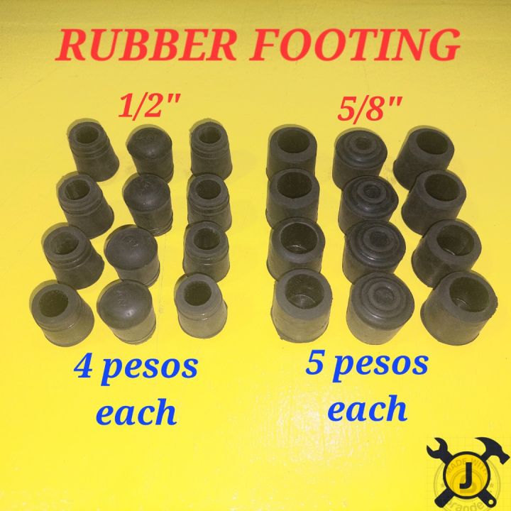 Round rubber footing tip 1/2" and 5/8" inch, rubber tip-protection buy ...