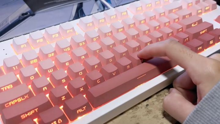 Pink Gradient Keycaps OEM Profile Backlit Transparent Keycap PBT ...