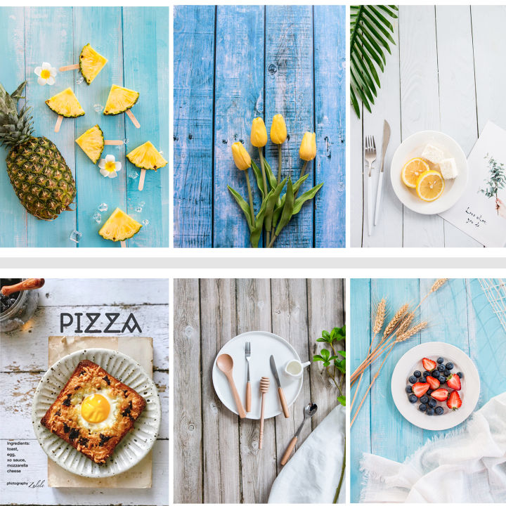 Imitation Wood Grain Wood Board Background Paper Ins Food Shooting ...