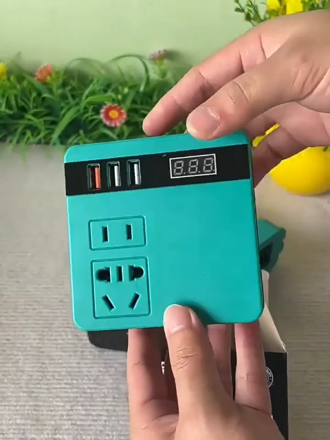 21V Portable Mini Intelligent Inverter Power Converter Universal Socket ...