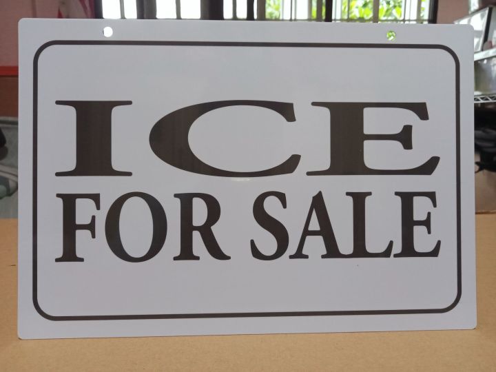 ICE FOR SALE Hard PVC Signage 7.8x11 inches | Lazada PH