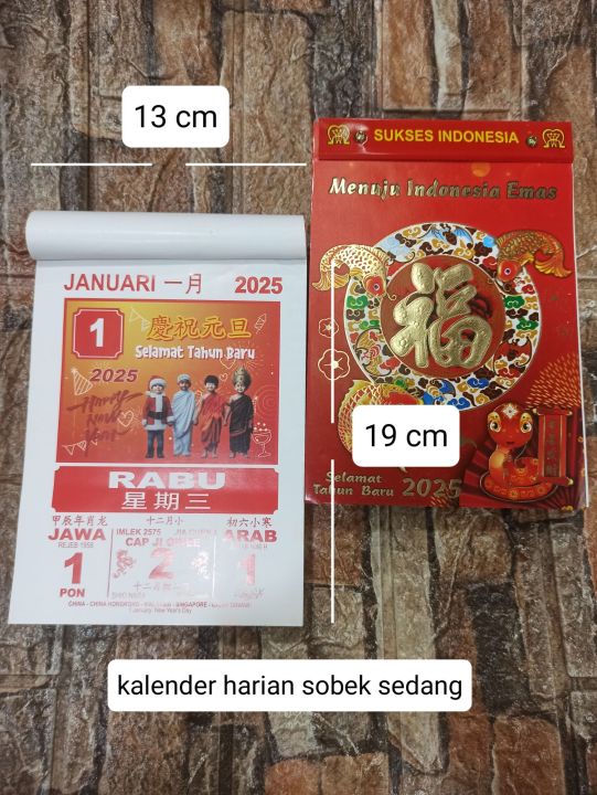 kalender harian sobek 2025 ukuran sedang komplit | Lazada Indonesia
