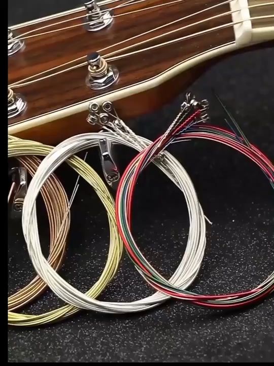 6PCS/Set Cooper Guitar Strings Acoustic Guitar Brass Strings Folk ...