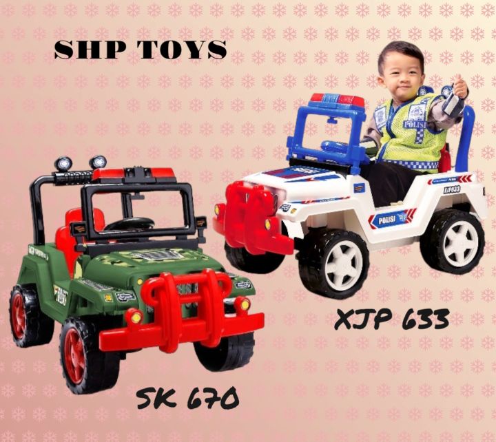 SHP SK 670 XJP 633 MAINAN MOBIL JEEP TENTARA MUSIK - MOBIL DORONG MAINAN ANAK - MOBIL POLISI ...