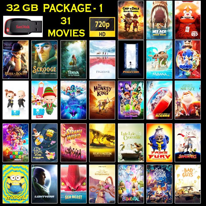 Usb Flashdrive With Animation Collection for kids 32gb | Lazada PH