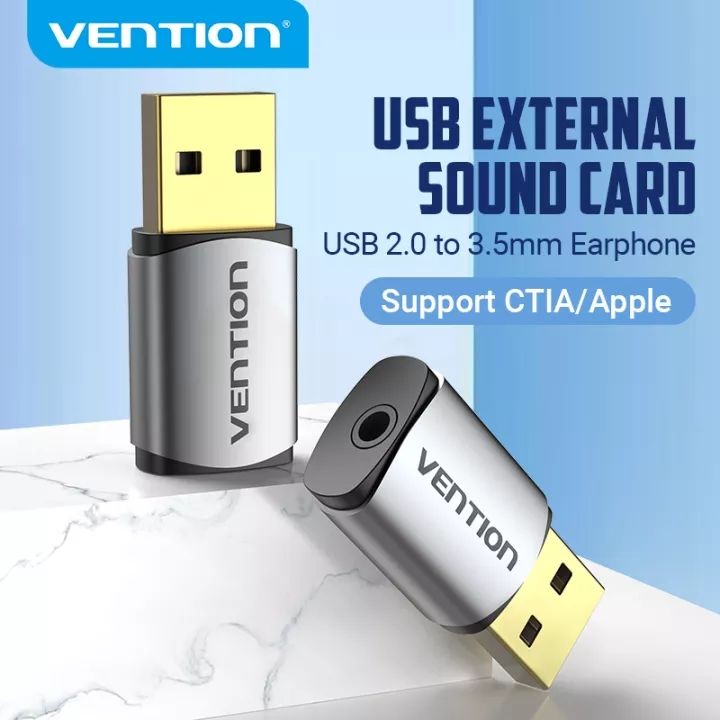 Vention USB Sound Card USB to 3.5mm Jack External USB Audio Adapter For ...