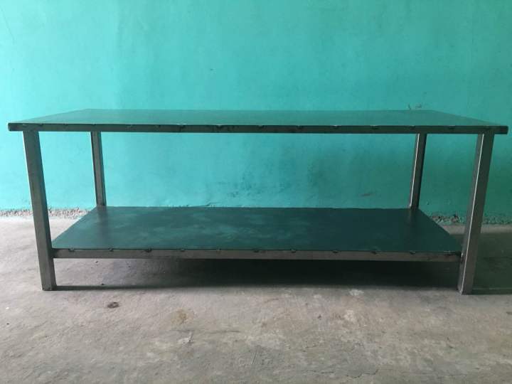 Meja besi panjang 100 cm lebar 50 cm tinggi 45 cm | Lazada Indonesia