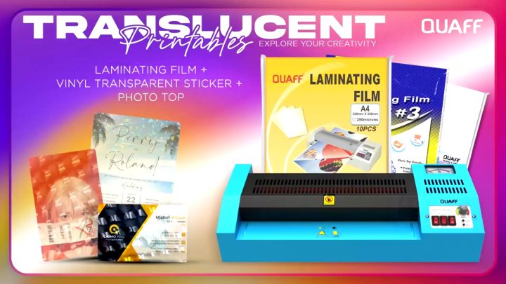 QUAFF Vinyl Inkjet Sticker Transparent / Glossy / Matte (20 Sheets) A4 ...