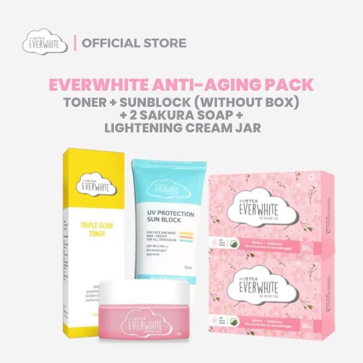 Everwhite kit (contains Everwhite lightening cream, 2 Sakura soap ...