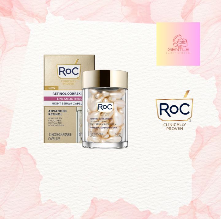 RoC Retinol Correxion Anti-Aging Wrinkle Night Serum, Daily Line ...