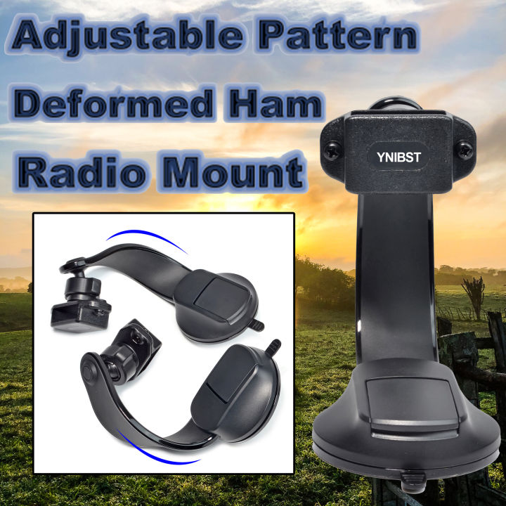 YNIBST Adjustable Pattern Deformed Ham Radio Car Mount Bracket, 2-Way ...
