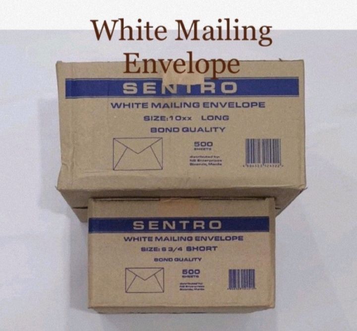 Sentro White Mailing Envelope (Short & Long Size) (500 pcs) | Lazada PH