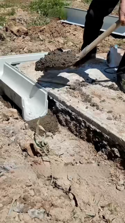 Composite Resin Underground Gutter + U-Groove Drain, Anti-Clog for ...