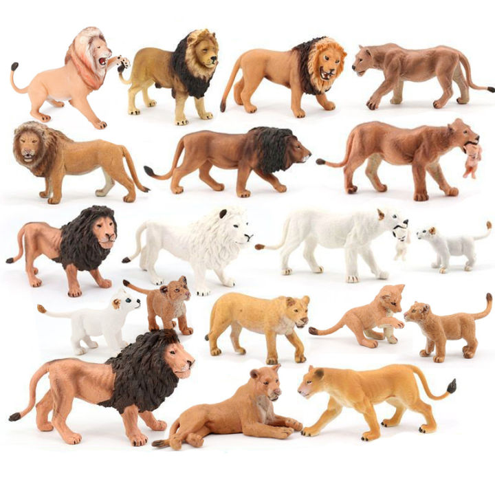 30 Types of Realistic Lion Models Wild Animal Display Toys for Children ...