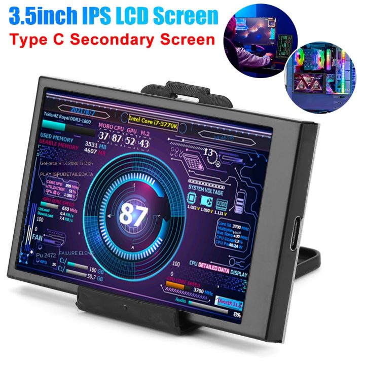 AIDA64 3.5inch LCD Screen Drive Free Display Screen Monitor Dual Type-C ...